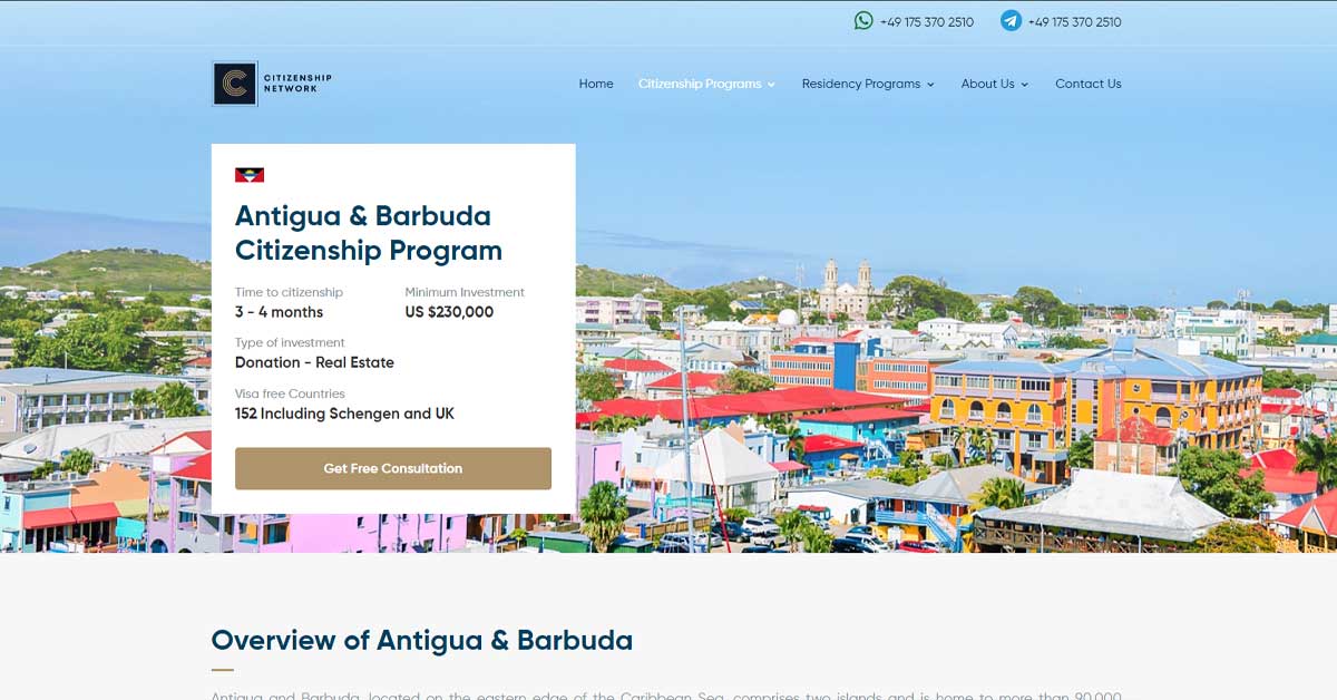 Antigua & Barbuda | Best #1 Citizenship Service by Investment