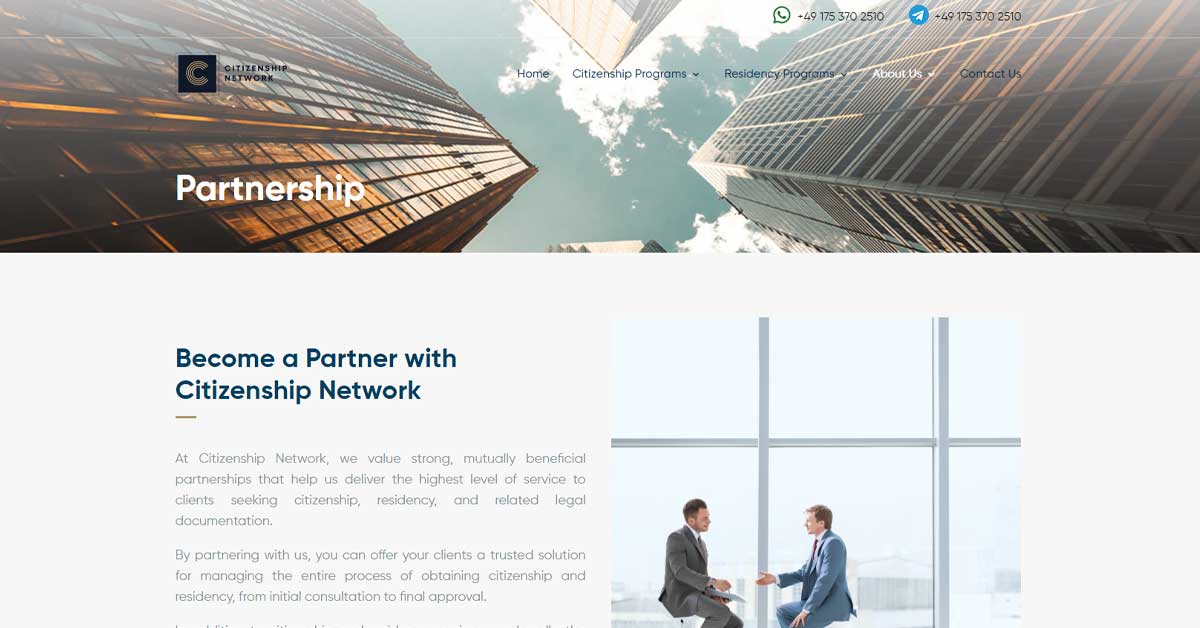 Partnerships Gents | Best #1 Citizenship Service | Citizenship Network